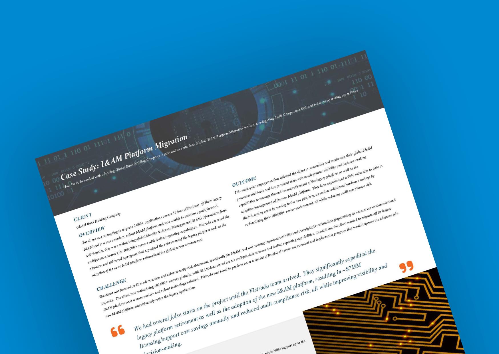 I&AM Platform Migration Case Study | Vistrada